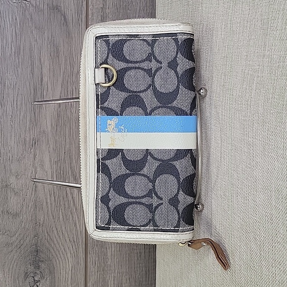 Coach | Bags | Coach Striped Signature Zip Around Wallet | Poshmark